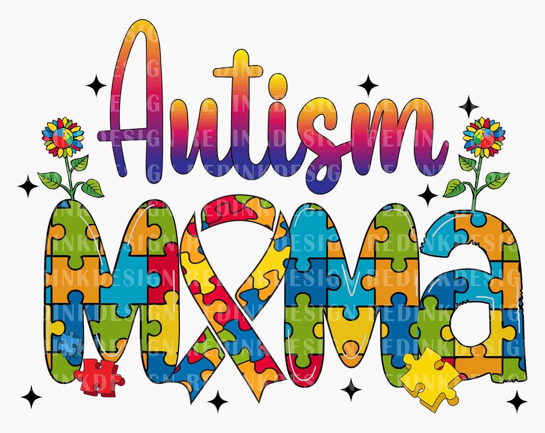 Autism Mama PNG, Autism Awareness Png, Retro Autism Png, Autism Puzzle ...