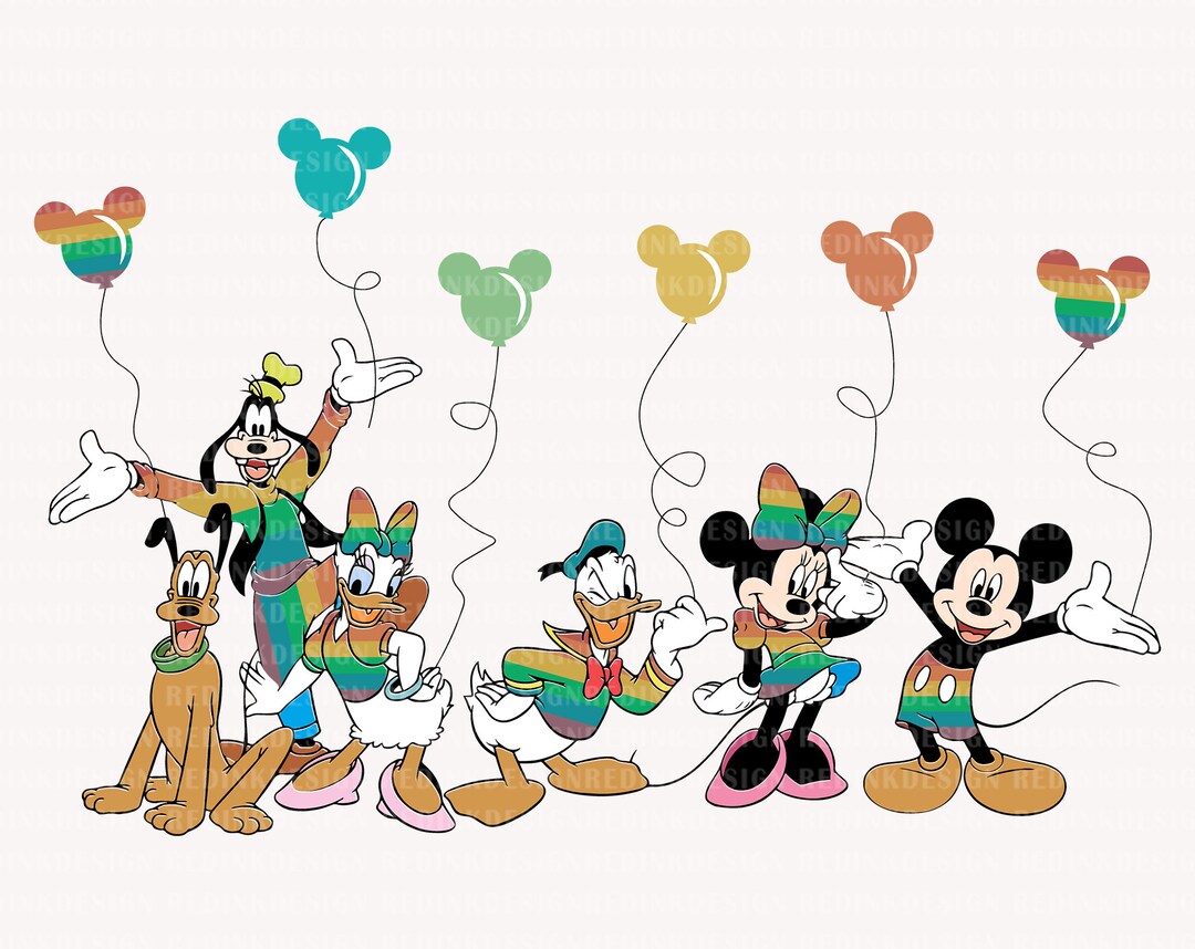 LGBT Pride Svg, Mouse and Friends Svg, Rainbow Flag Svg, Equality Svg ...