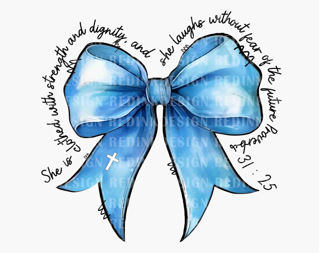 Coquette Bow Jesus PNG, Christian Blue, You Are Strong Kind, Christian ...