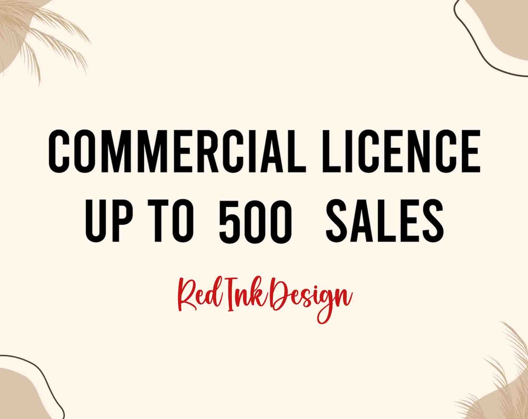 Commercial License for SVG Files, Clipart Commercial Use, No Crediting ...
