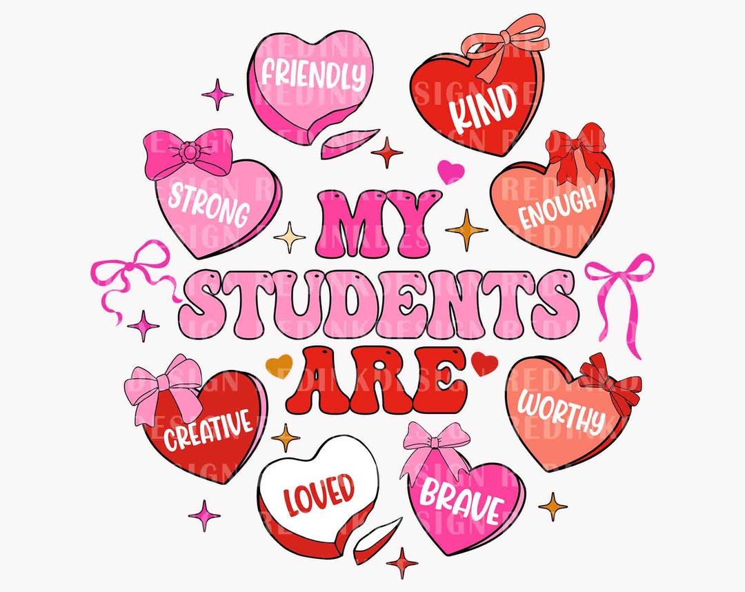 My Student Valentine PNG, Teacher Candy Hearts Png, Teacher Valentines ...