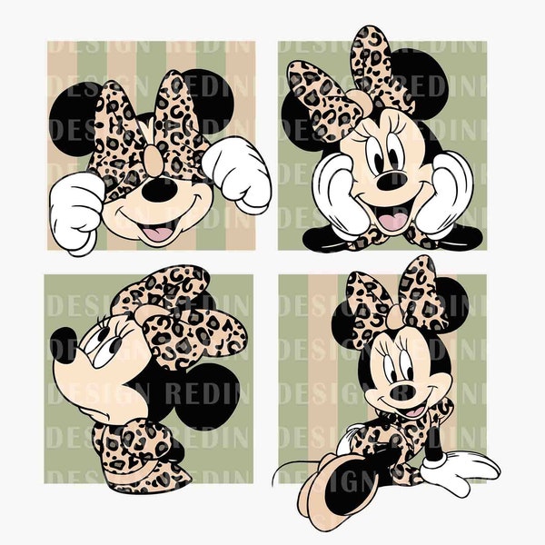 Leopard Minnie Mouse - Etsy