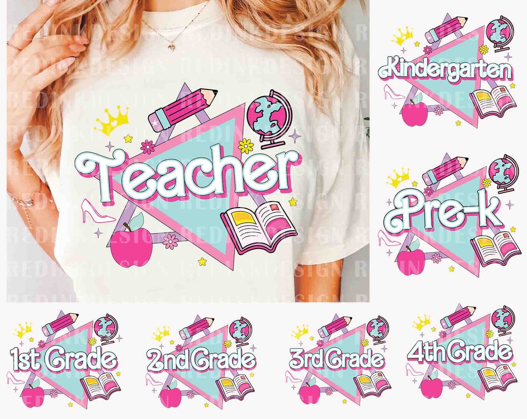 Retro Back to School Png Bundle, Team Grade Png, Retro Teacher Png ...