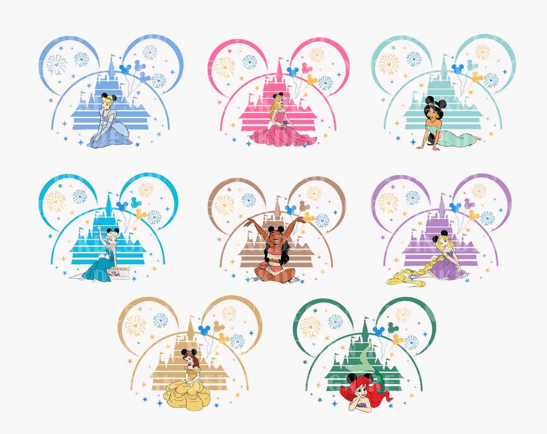 Bundle Princess PNG, Princess Png, Family Vacation Svg, Family Trip Svg ...
