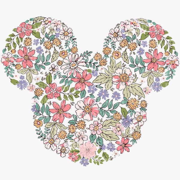 Floral Minnie Svg - Etsy UK