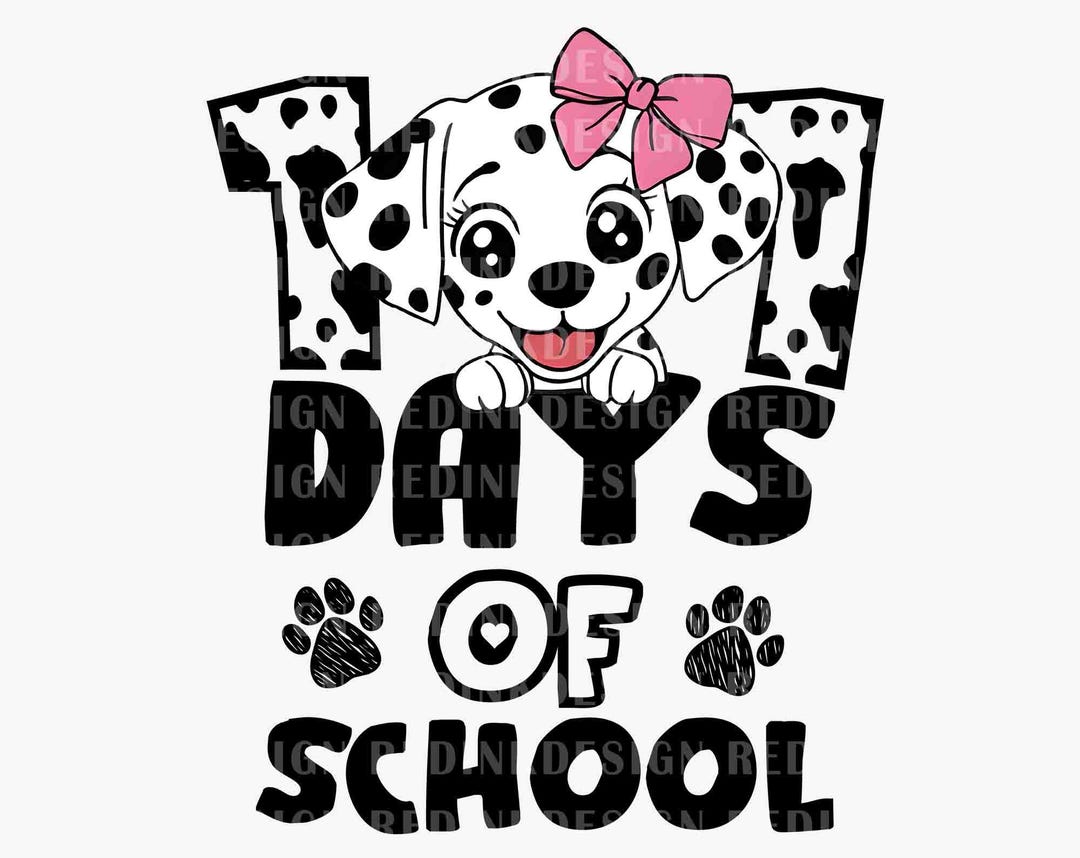 101 Days of School PNG, Back to School Png, Dalmatian Dog Png, 101 Days ...
