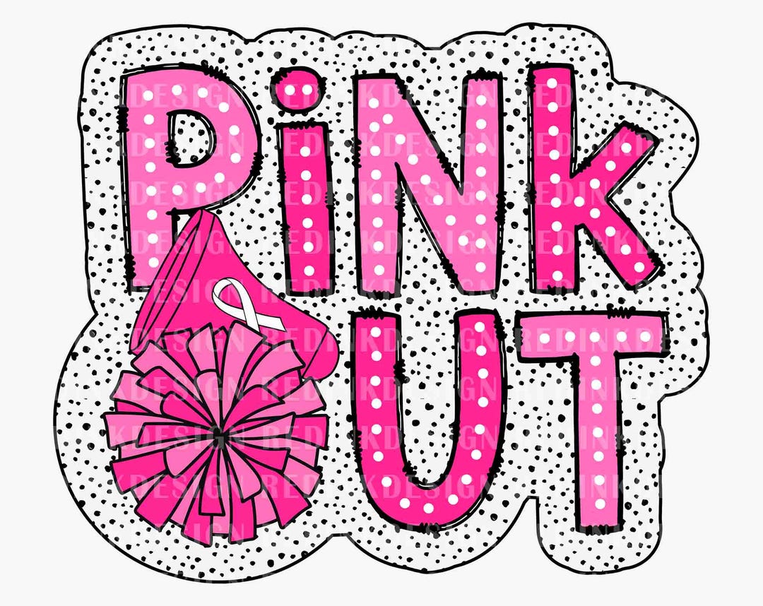 Pink Out PNG, Retro Floral Png, Pink Ribbon Png, Breast Cancer Warrior ...