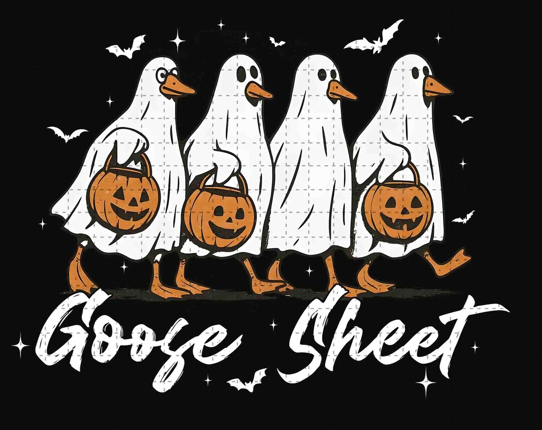Goose Sheet PNG, Funny Halloween Goose Sublimation Png, Ghost Goose ...