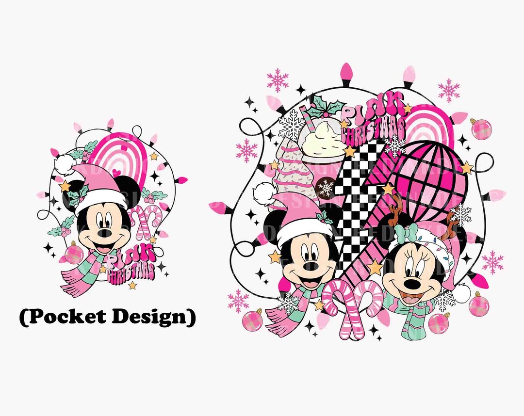 Retro Pink Christmas PNG, Merry Christmas Png, Xmas Holiday Png ...