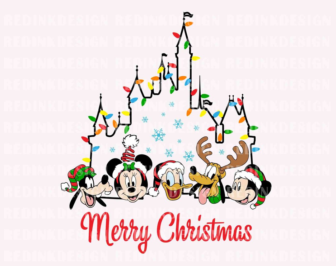 Merry Christmas Svg, Character Xmas Svg, Mouse and Friends Svg, Family ...