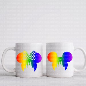 Bundle LGBT Mouse Head Castle Svg, Rainbow Mouse Head Svg, Rainbow Flag ...