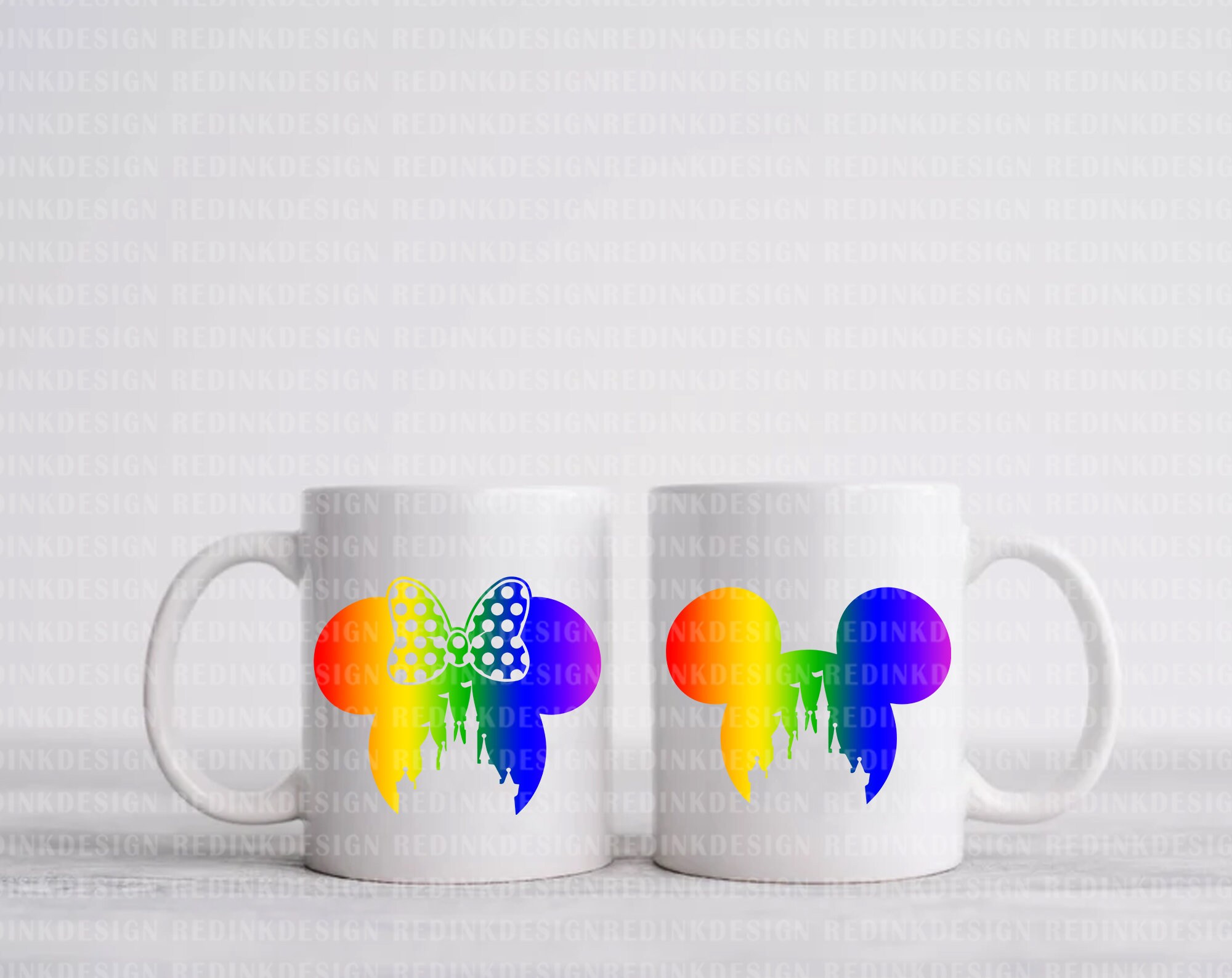 Bundle LGBT Mouse Head Castle Svg, Rainbow Mouse Head Svg, Rainbow Flag ...