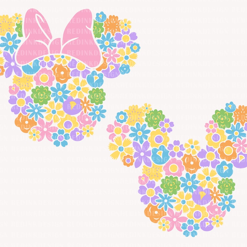 Minnie Flower Svg - Etsy