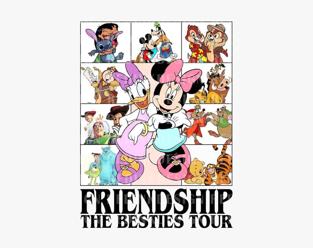 Friendship the Besties Tour PNG, Mouse and Friends Png, Bear and ...