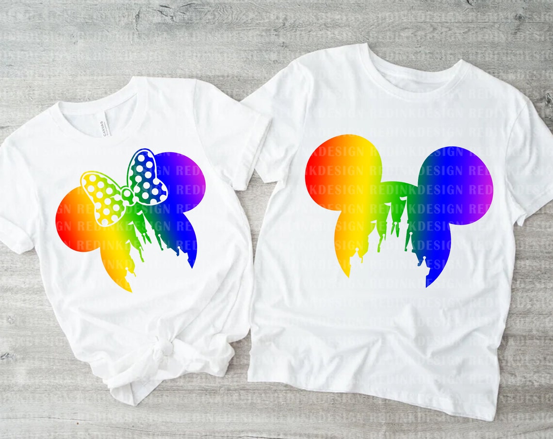 Bundle LGBT Mouse Head Castle Svg, Rainbow Mouse Head Svg, Rainbow Flag ...