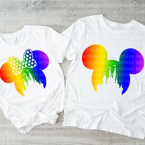 Bundle LGBT Mouse Head Castle Svg, Rainbow Mouse Head Svg, Rainbow Flag ...