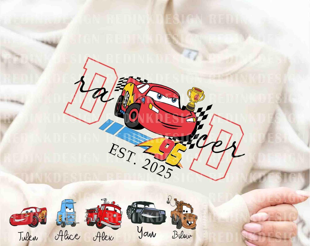 Custom Daddy Name Kids, Daddy King of the Road PNG, Daddy Cartoon Car ...