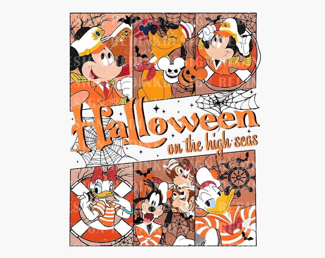 Halloween on the High Seas PNG, Retro Halloween Cruise Png, Spooky ...