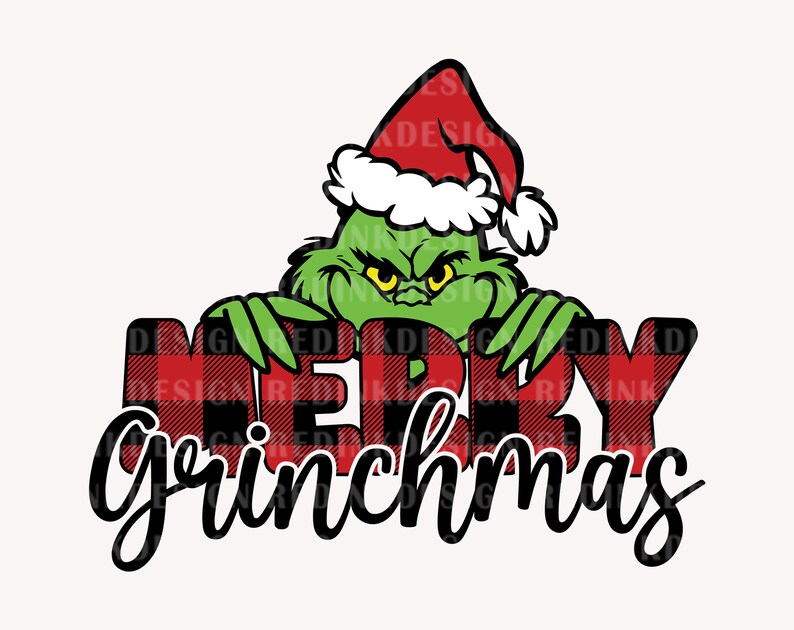 Merry Grinchmas Svg, Santa Hat Svg, Christmas Buffalo Svg, Xmas Svg ...