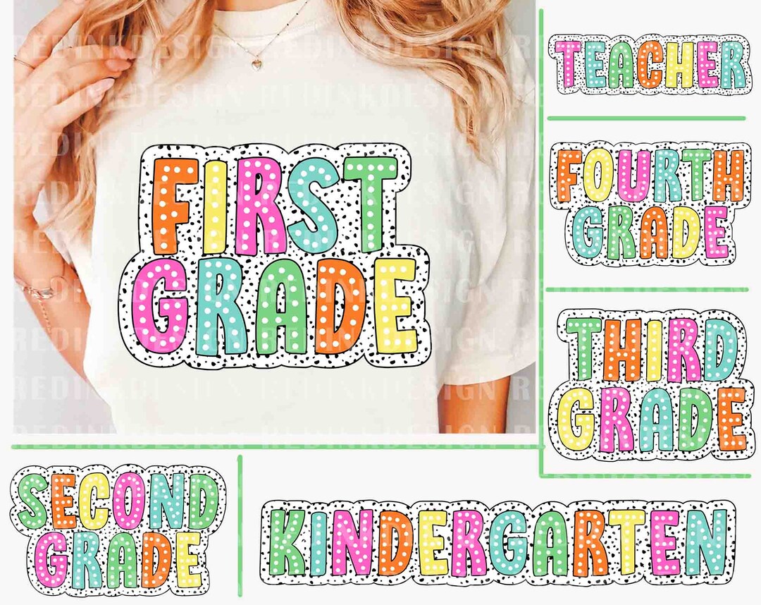 Teacher Dalmatian Bundle Png, Back to School Bundle, First Grade ...