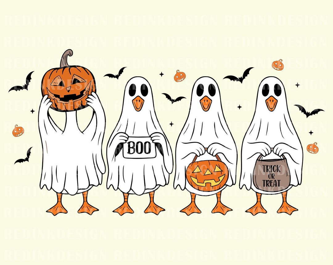 Halloween Goose Png, Witch Ghost Pumpkin Goose Sublimation, Funny Fall ...