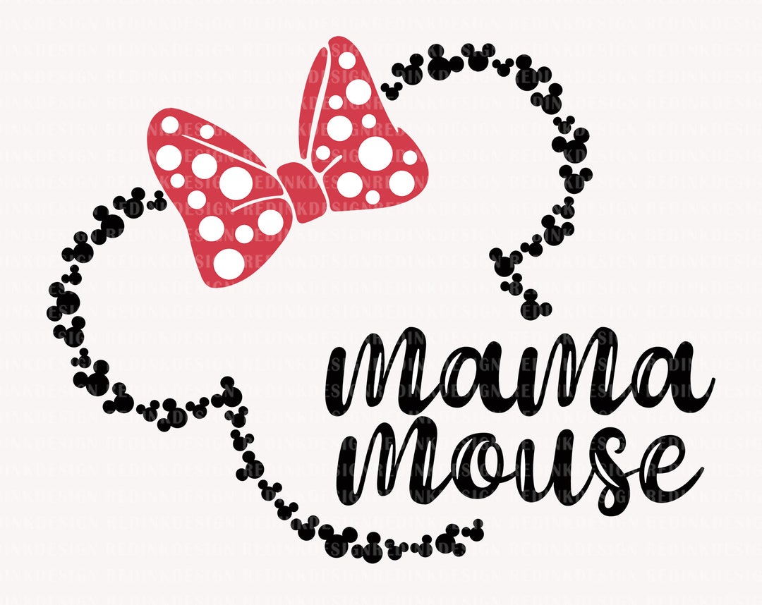 Mama Mouse Svg, Mama Svg, Family Vacation Svg, Mouse Head Svg, Mother's ...
