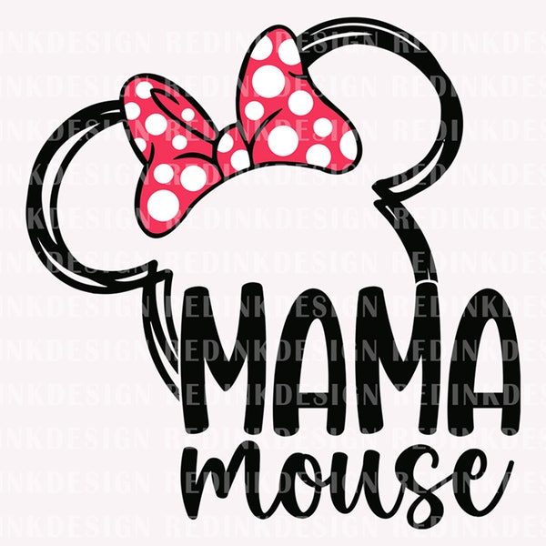 Mama Mouse Svg - Etsy