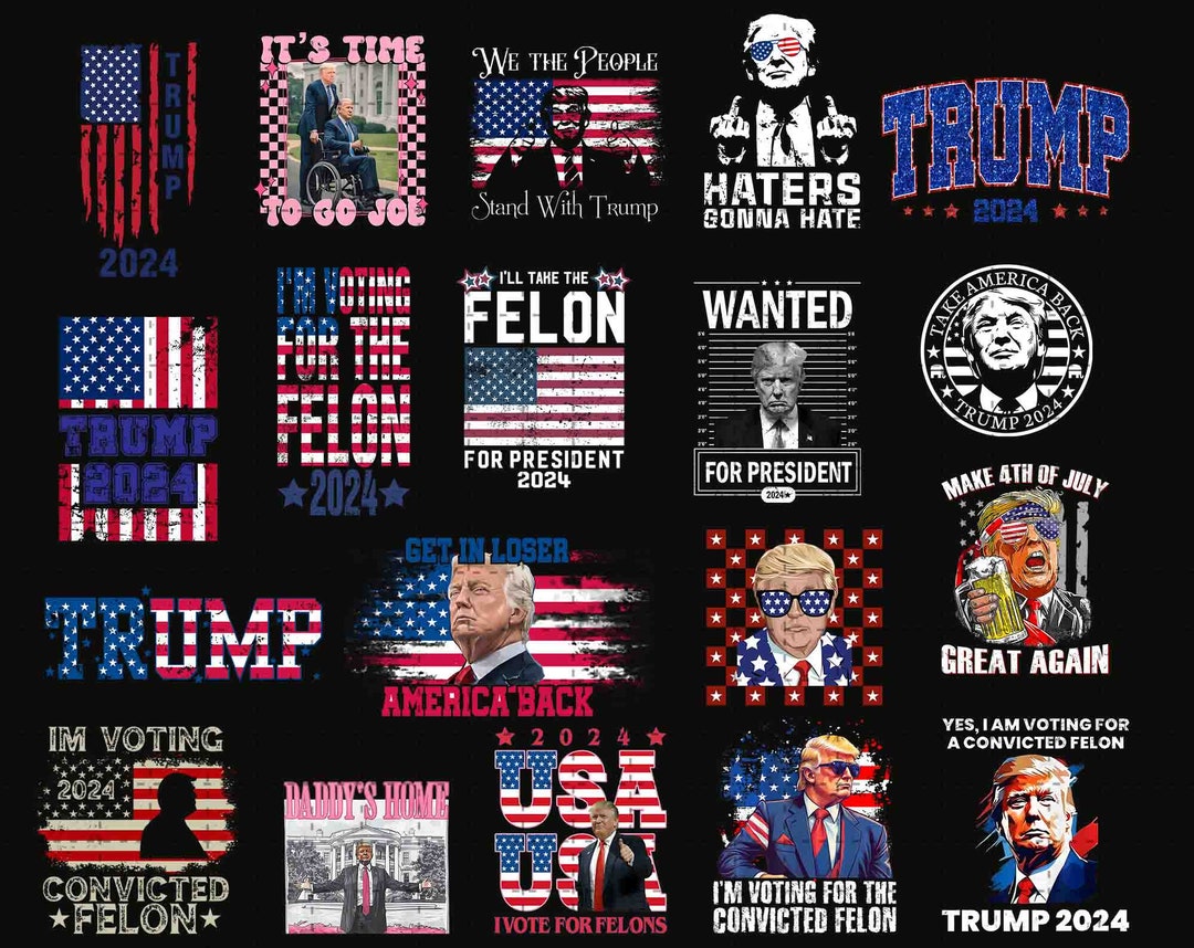 Bundle Trump 2024 Png, Free Trump Png, I'd Rather Vote for A Felon ...