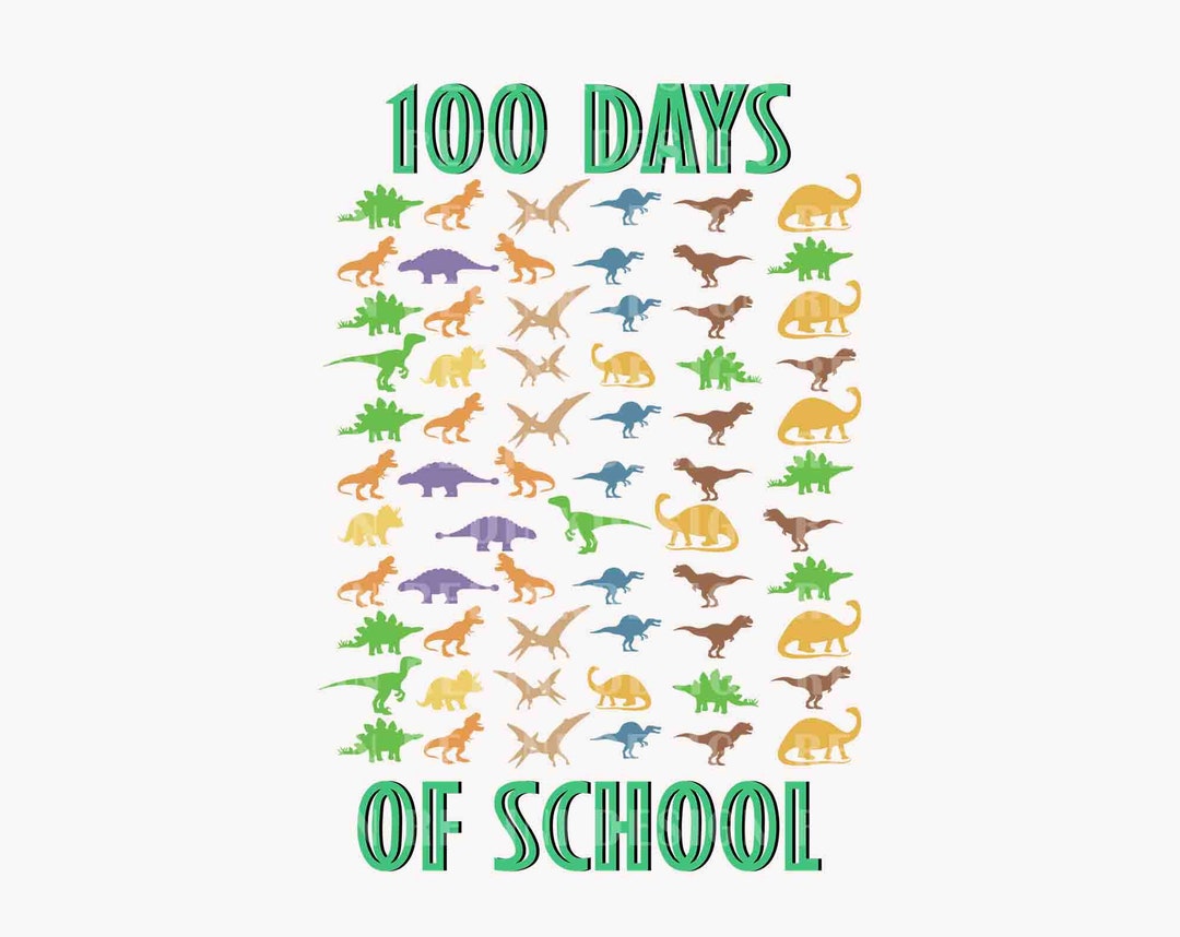 100th Day of School Dinosaur T Rex SVG, ,100 Days Smarter Svg, Happy ...