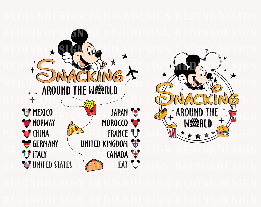 Snacking Around the World SVG, Mouse Trip Svg, Family Vacation Svg ...
