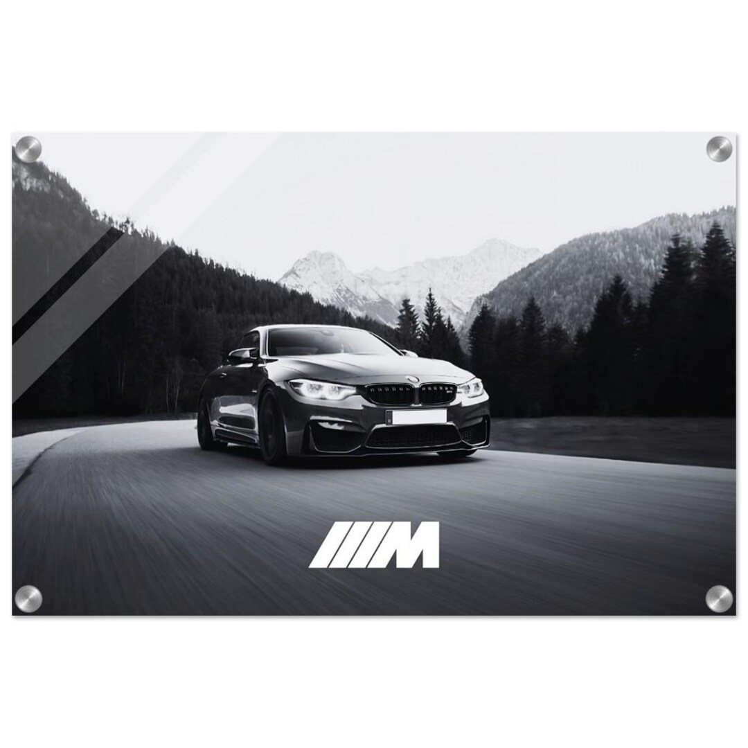 Acrylic Print BMW M Power Wallpaper Bmw M Wall Art, Black/white, High ...