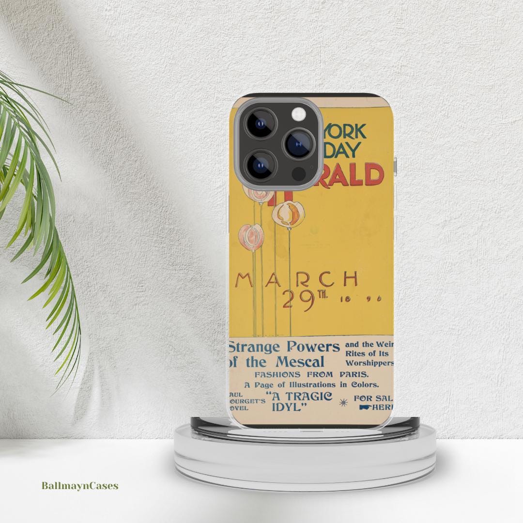 Vintage Newspaper Phone Case Aesthetic Cover Fit for iPhone 14 Pro, 13 ...