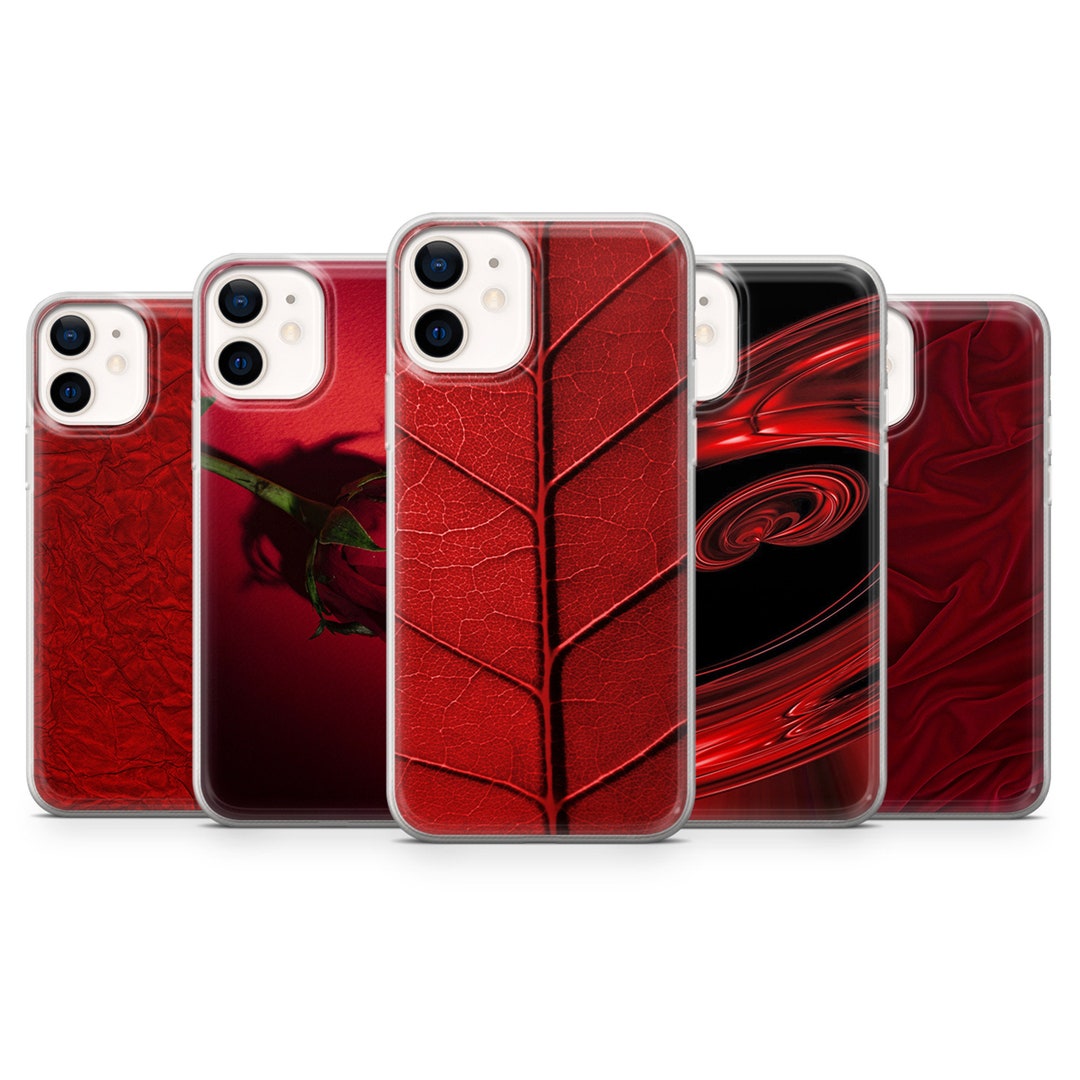 Dark Red Phone Case Roses Cover Fit For Iphone 15 Pro 14 13 12 11