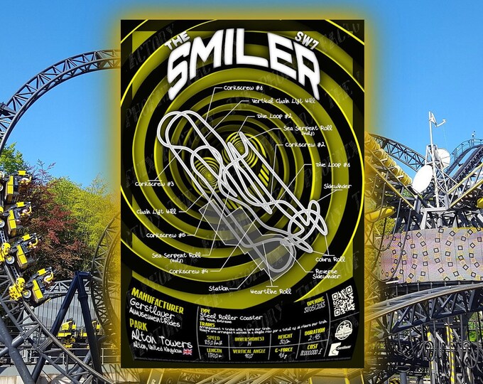 Smiler Inspired Coaster Safety Sign - Etsy