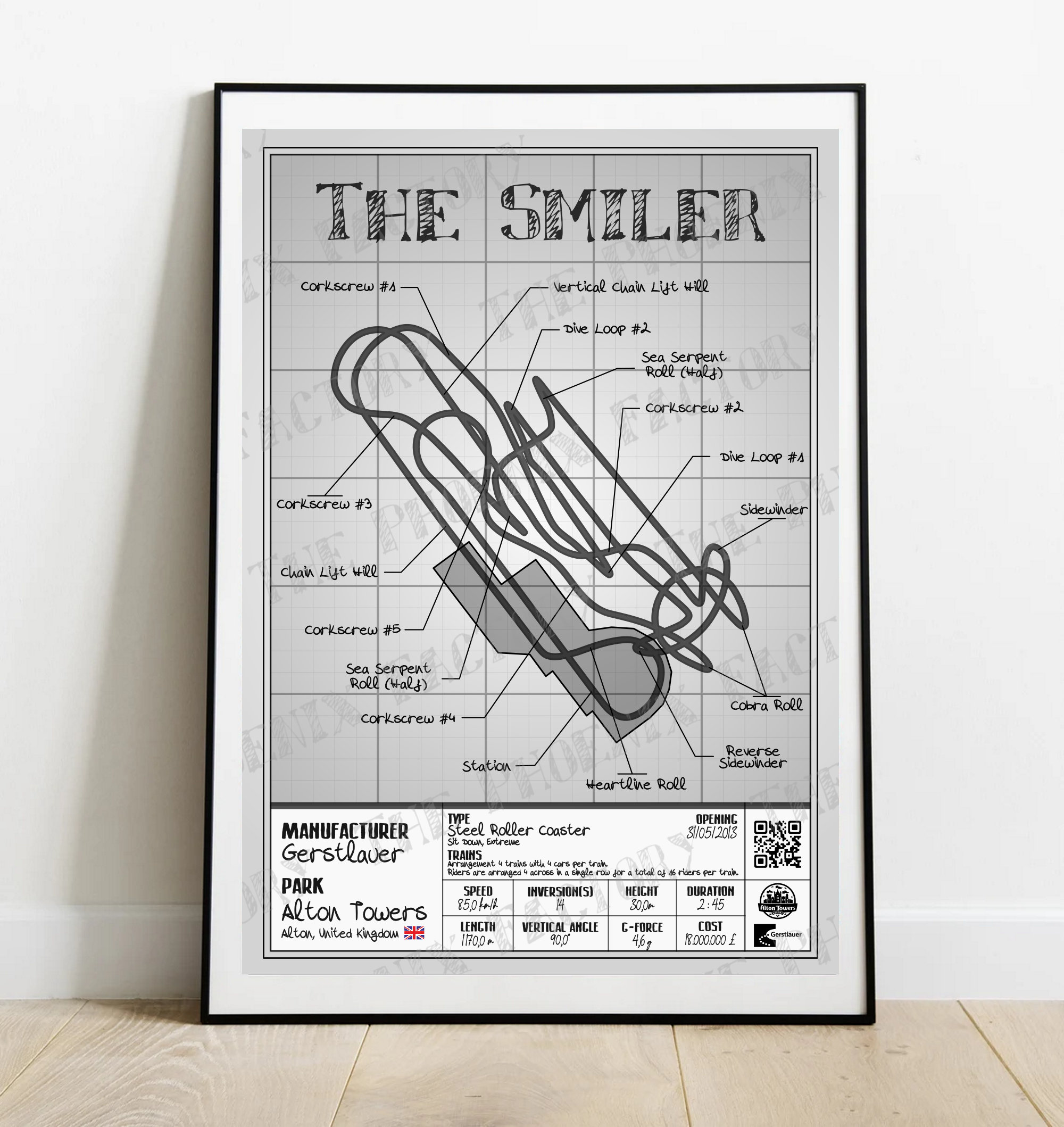The Smiler (SW7) - Alton Towers | Gerstlauer : Rollercoaster Layout ...