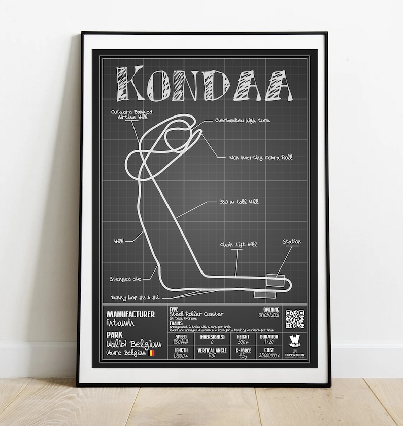 Kondaa : Minimalistic Rollercoaster Layout - Etsy