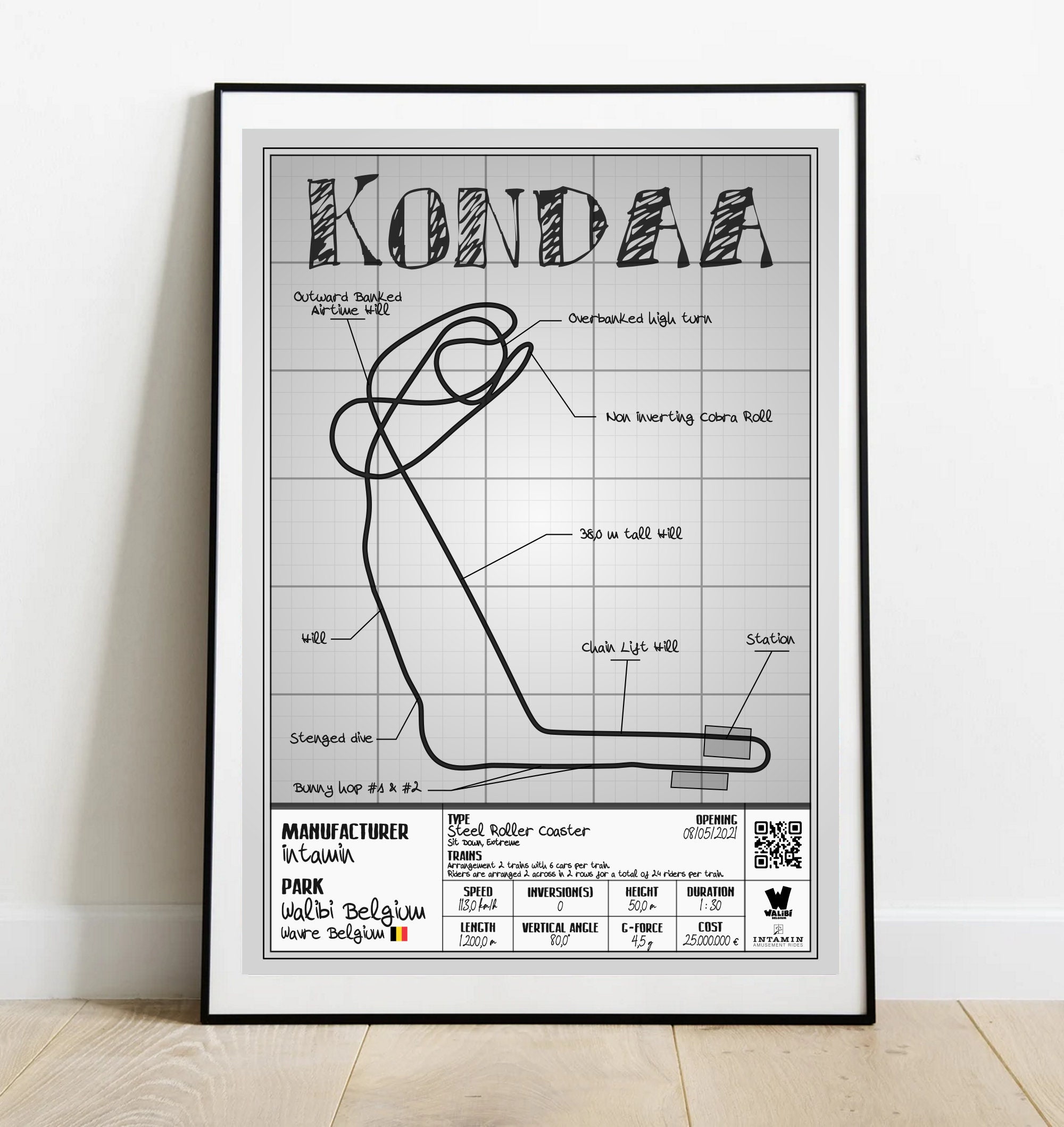 Kondaa : Minimalistic Rollercoaster Layout - Etsy