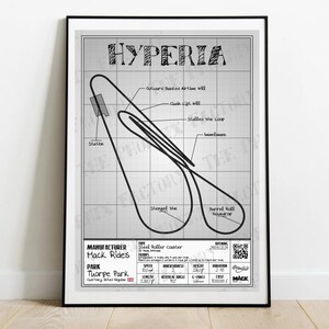 Hyperia - Thorpe Park | Mack Rides : Rollercoaster Layout Poster - Etsy