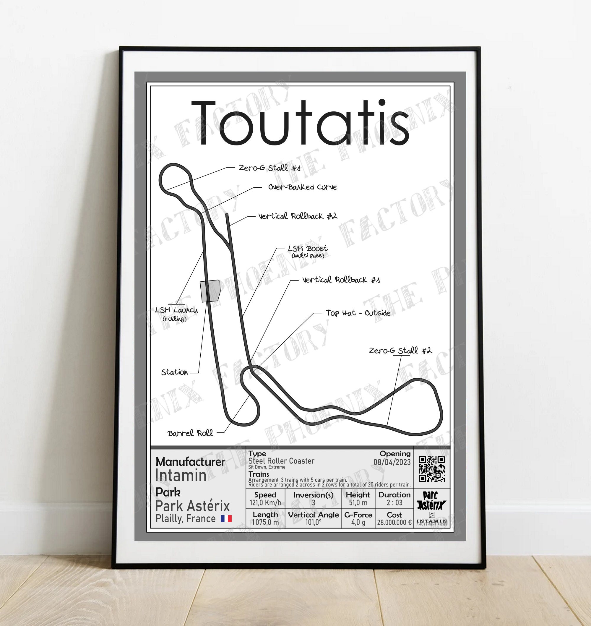 Toutatis : Minimalistic Rollercoaster Layout - Etsy Canada