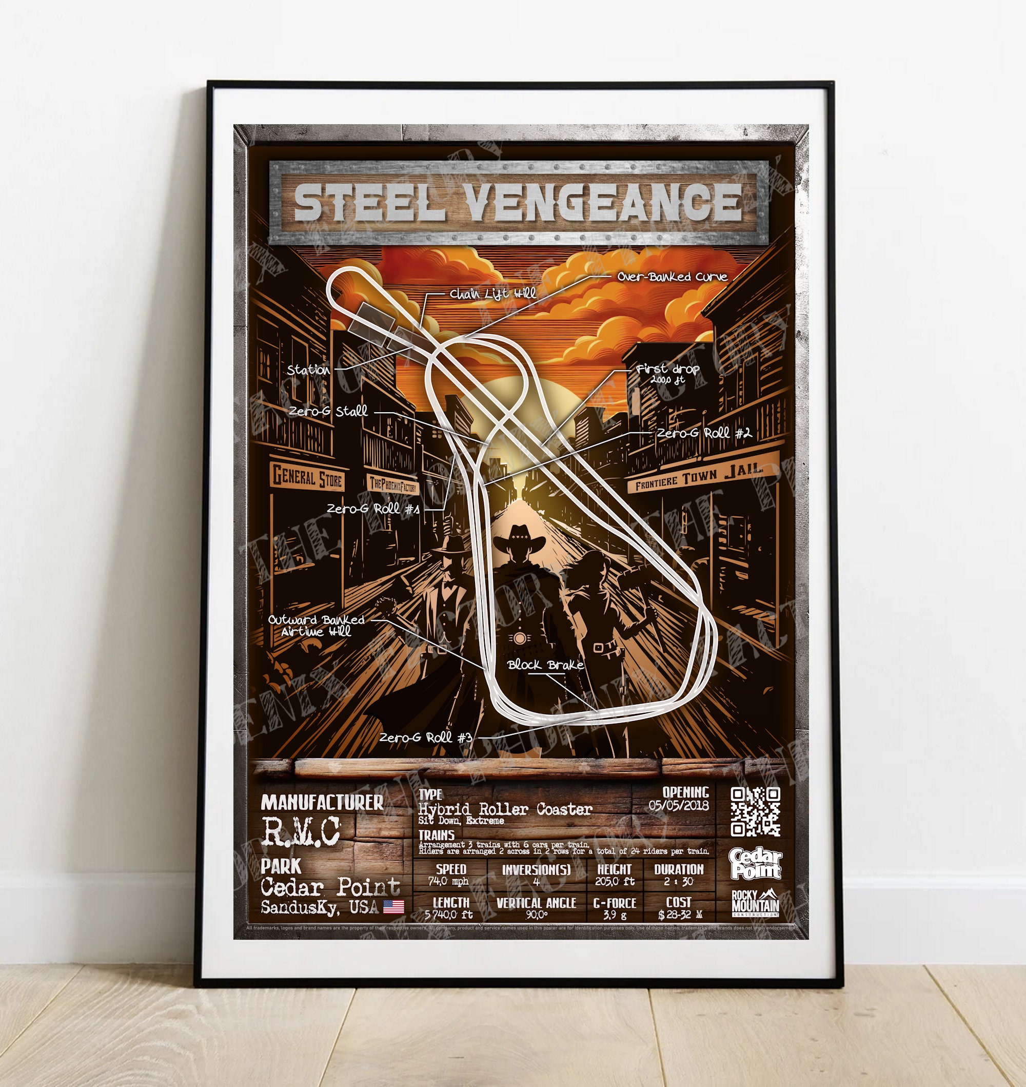 Steel Vengeance Cedar Point R.M.C : Rollercoaster Layout Poster - Etsy ...