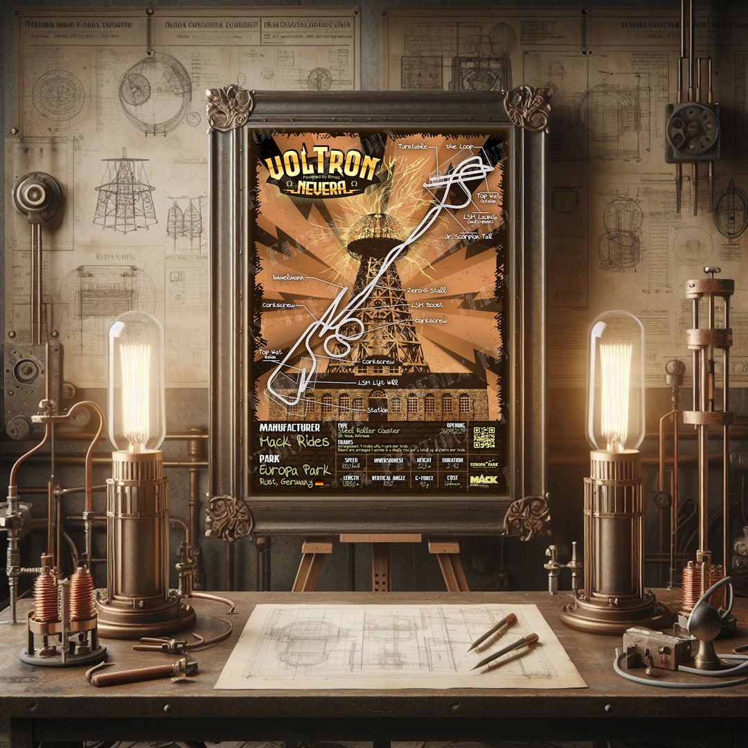 Voltron Nevera EuropaPark Mack Rides: Achterbahn-Layout-Poster - Etsy ...