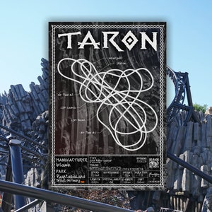 Taron - Phantasialand | Intamin: Rollercoaster Layout Popup Card - Etsy