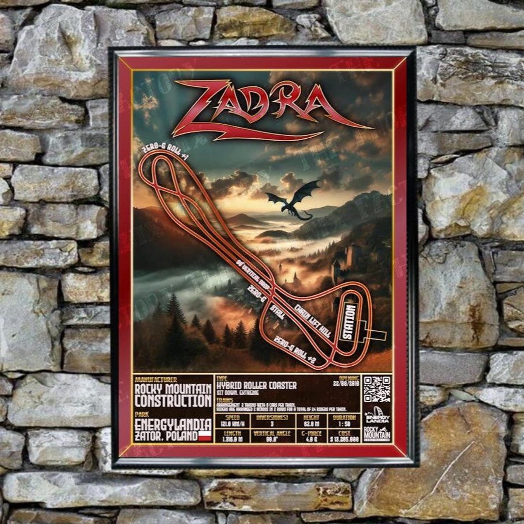 Zadra - Energylandia | R.M.C : Rollercoaster Layout Poster - Etsy