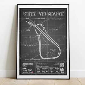 Steel Vengeance - Cedar Point | R.M.C : Rollercoaster Layout Poster ...