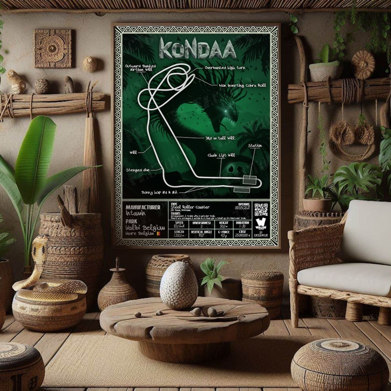 Kondaa : Minimalistic Rollercoaster Layout - Etsy