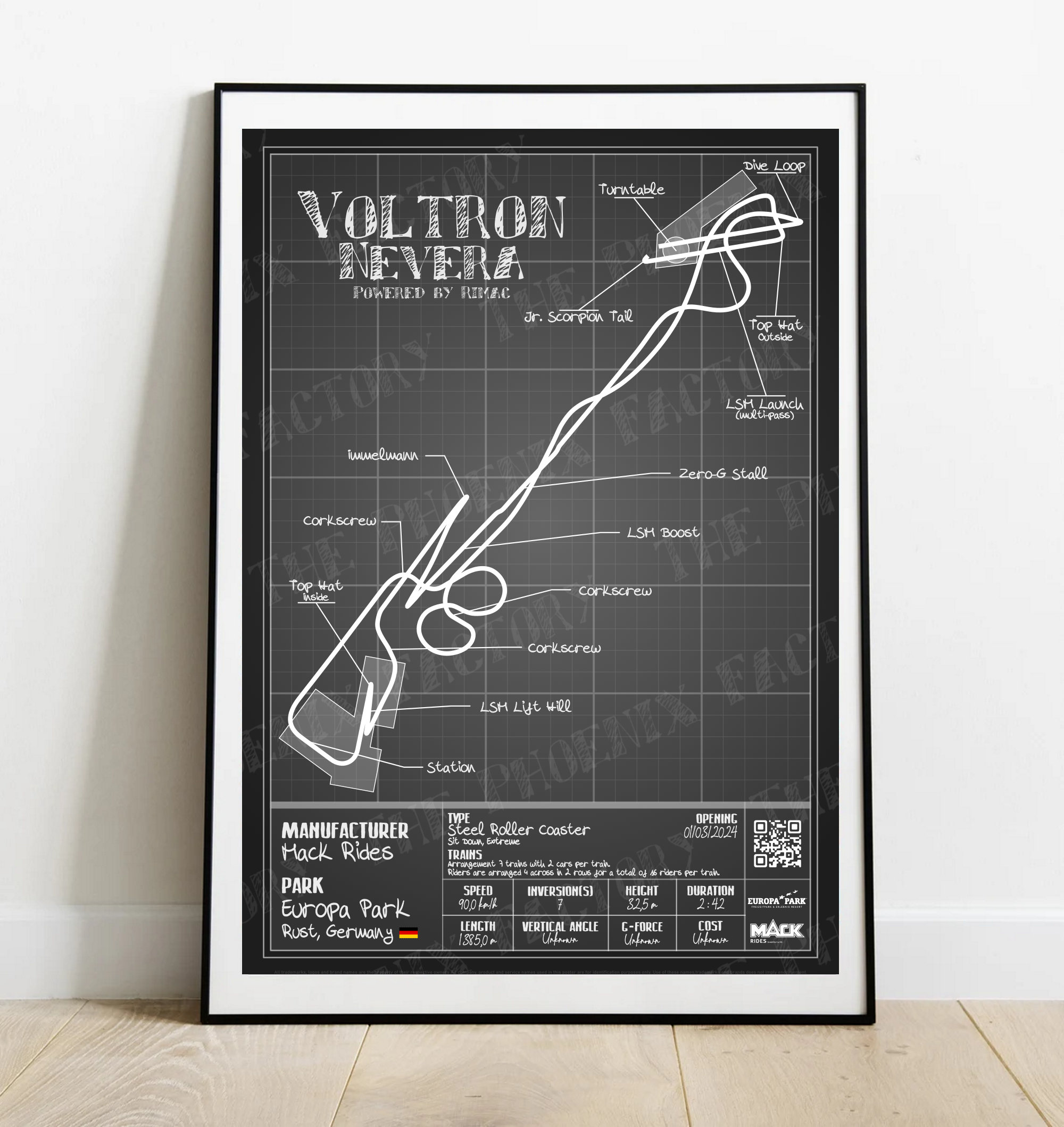 Voltron Nevera Europapark Mack Rides: Rollercoaster Layout - Etsy