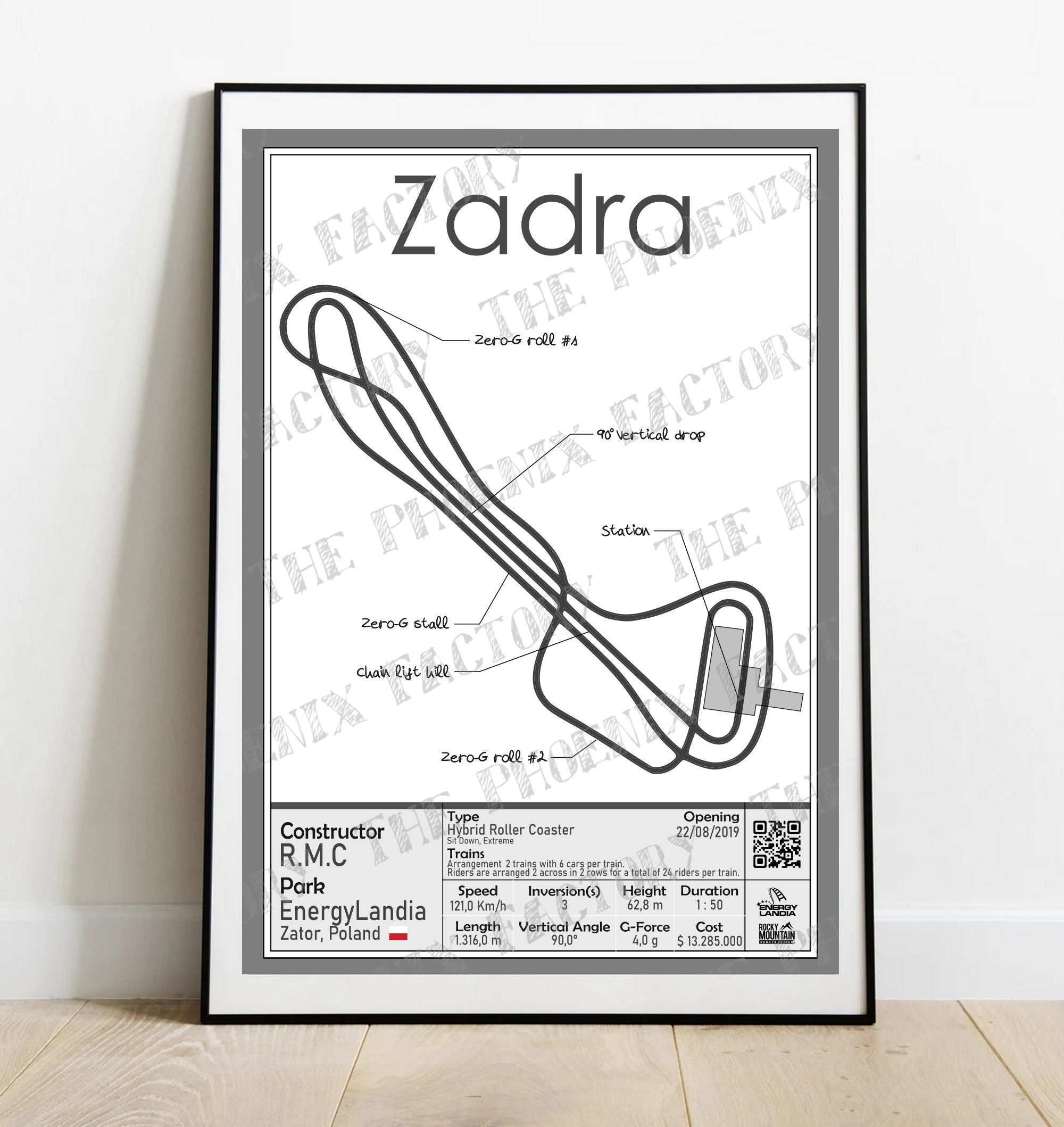 Zadra : Minimalistic Rollercoaster Layout - Etsy