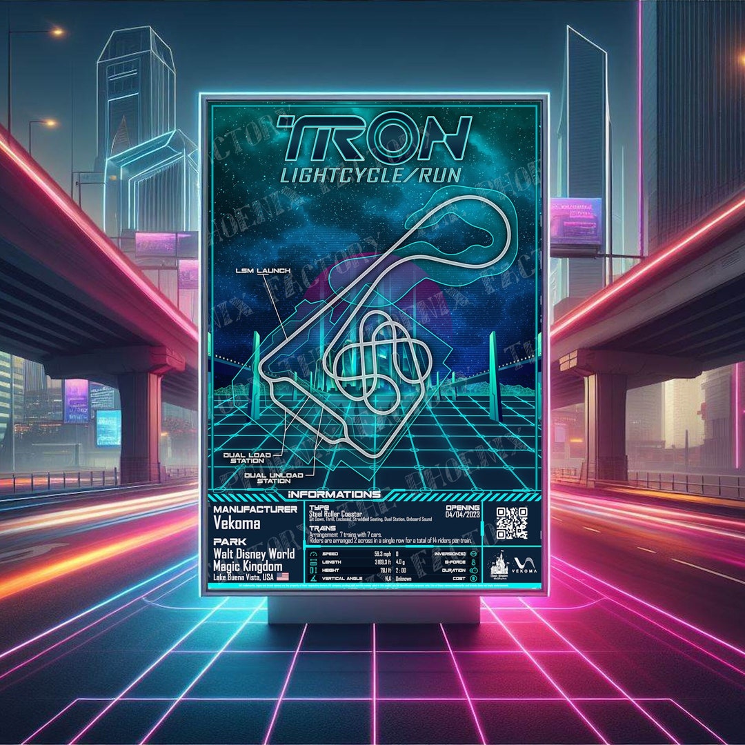 TRON Lightcycle/run - Walt Disney World - Magic Kingdom | Vekoma ...
