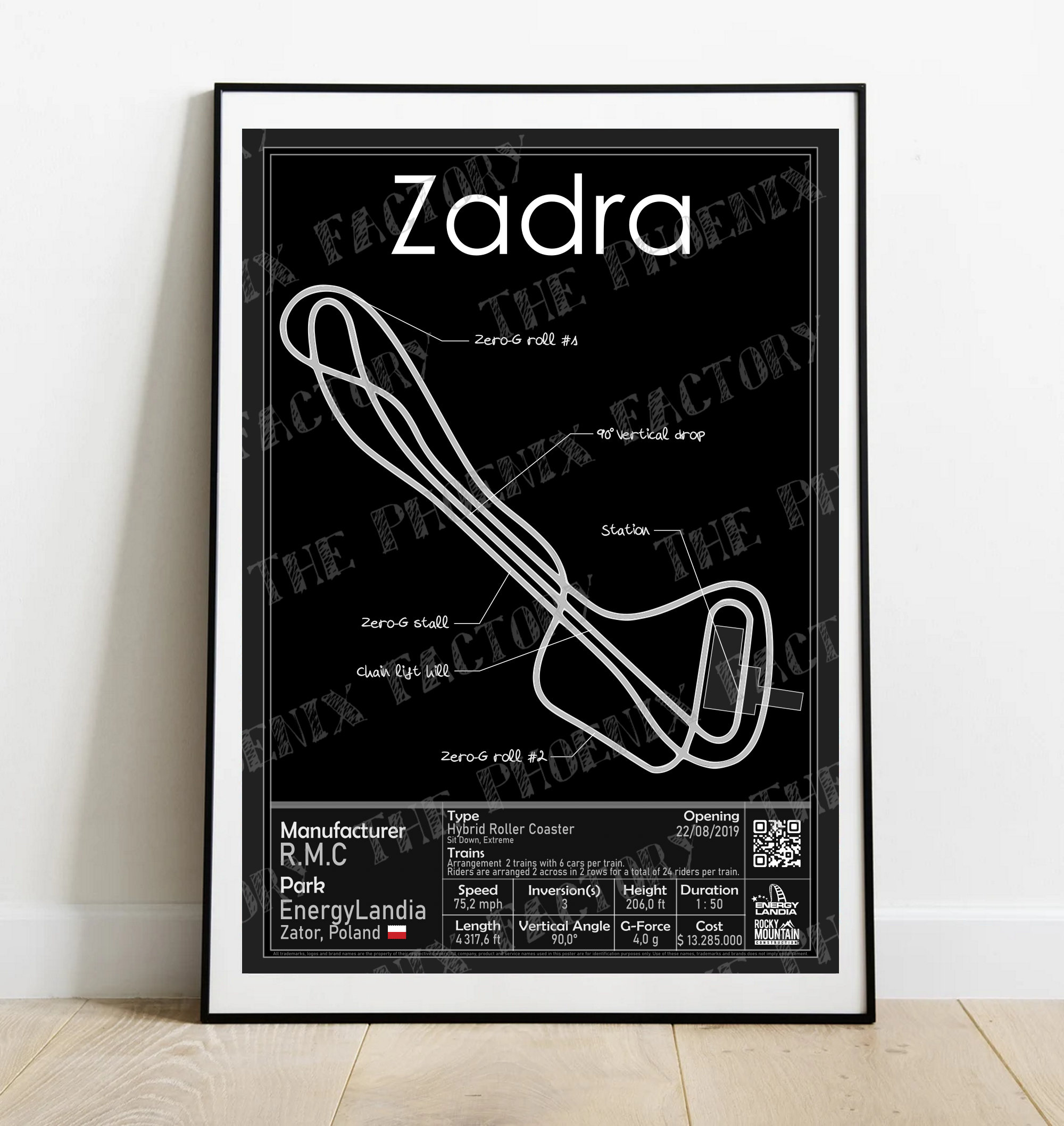Zadra : Minimalistic Rollercoaster Layout - Etsy