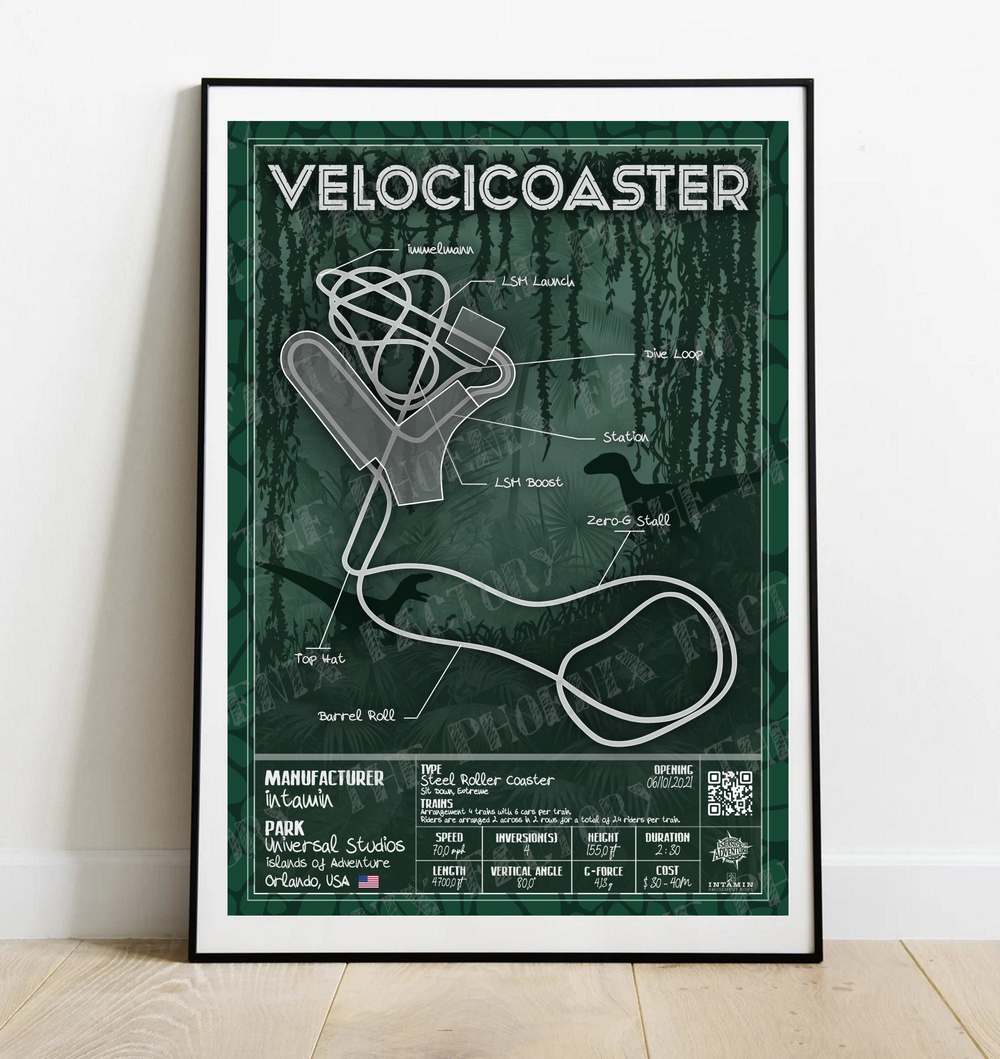 VelociCoaster Abenteuerinseln der Universal Studios Intamin: Achterbahn ...